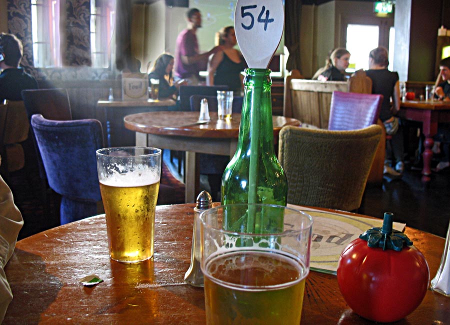 Drinking Beer In A Bar