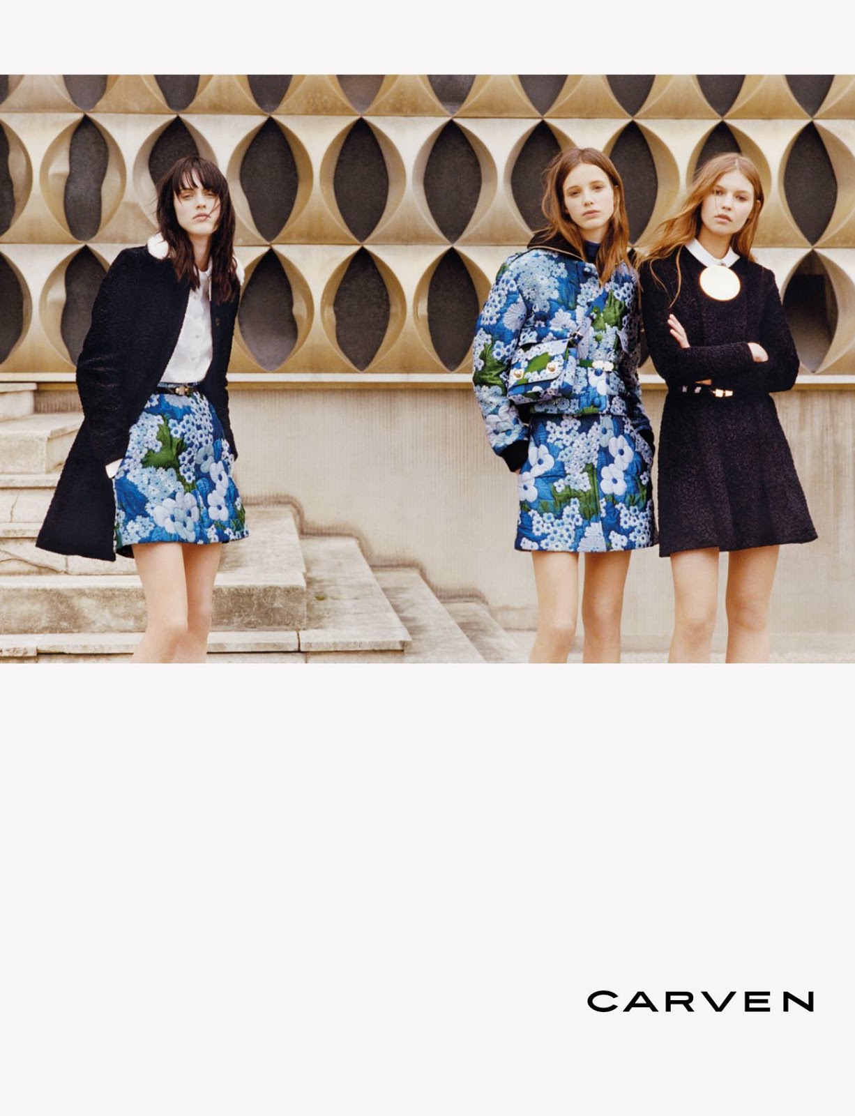 Ad Campaign: Carven Fall/Winter 2015.16: Sarah Brannon, Roxy Kiscinska ...