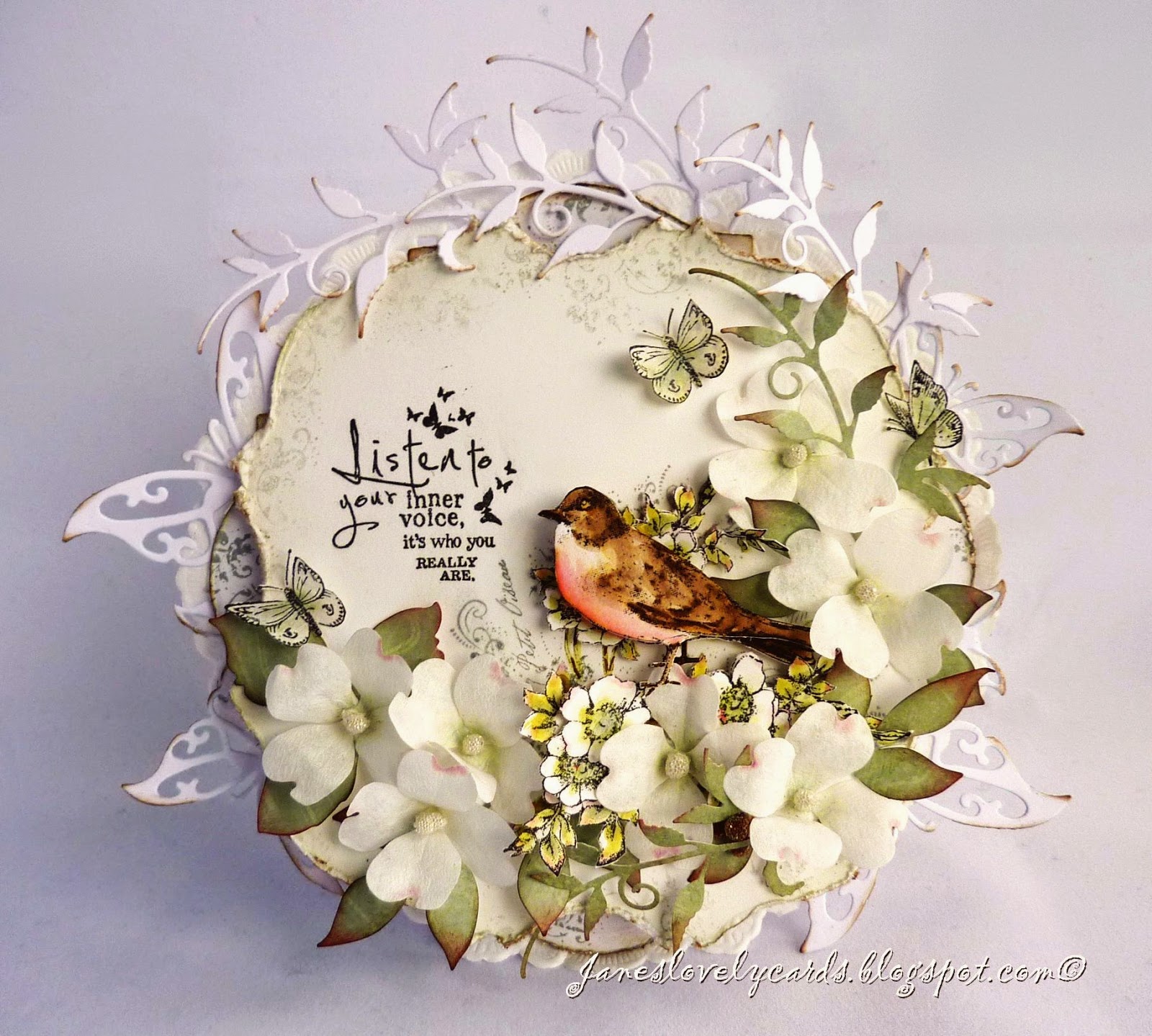 Jane's Lovely Cards : Stempelglede DT - Vintage Garden Paper Tole Card
