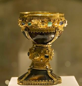 Il ritrovamento del Santo Graal su variegato al caffè