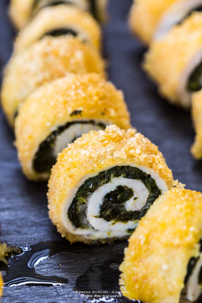 Baked Chicken Rollatini with Spinach