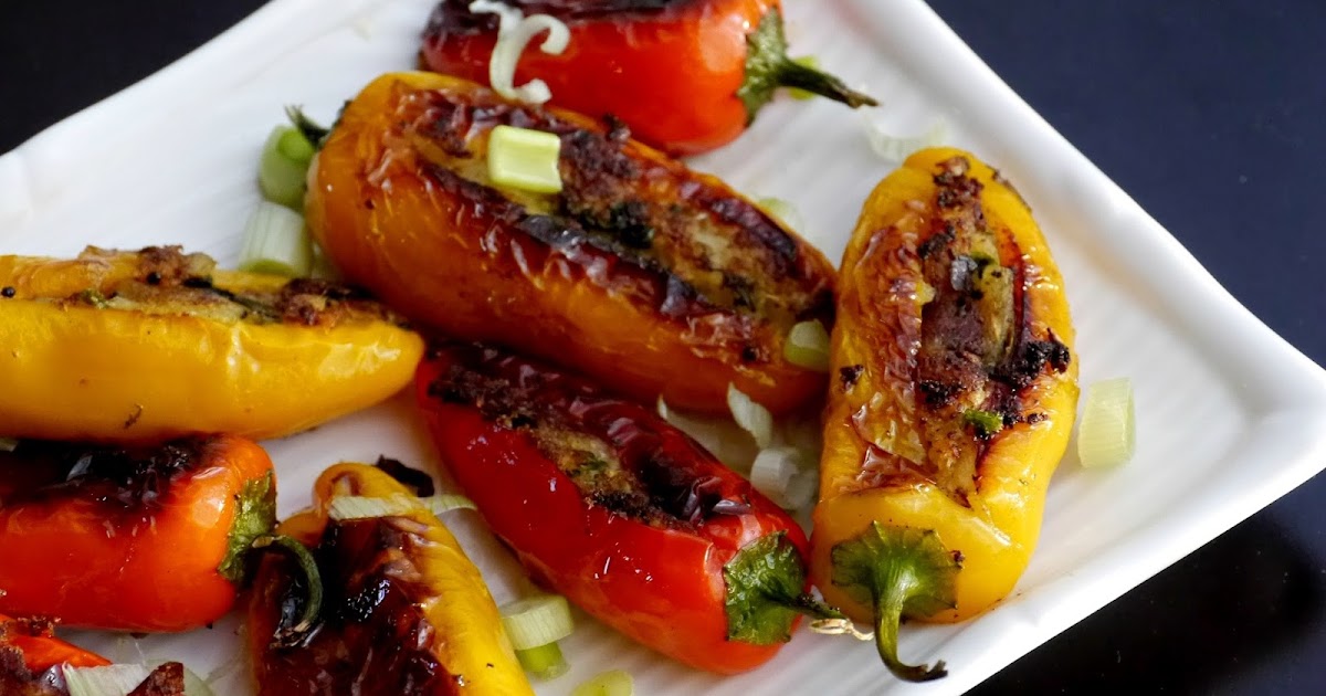 A Peek into My Kitchen: Roasted Sweet Peppers Stuffed with Seasoned ...