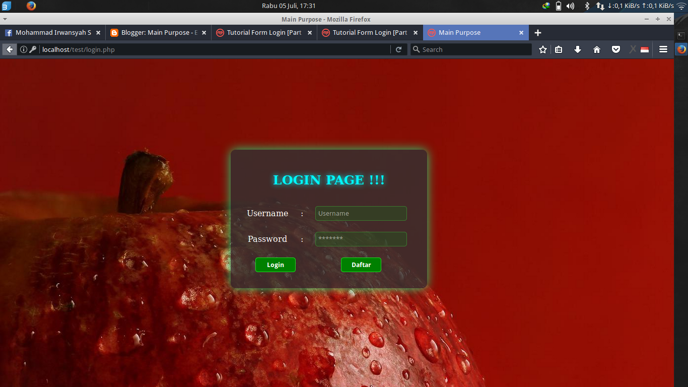 Syntax CSS Form Login - Solid Project