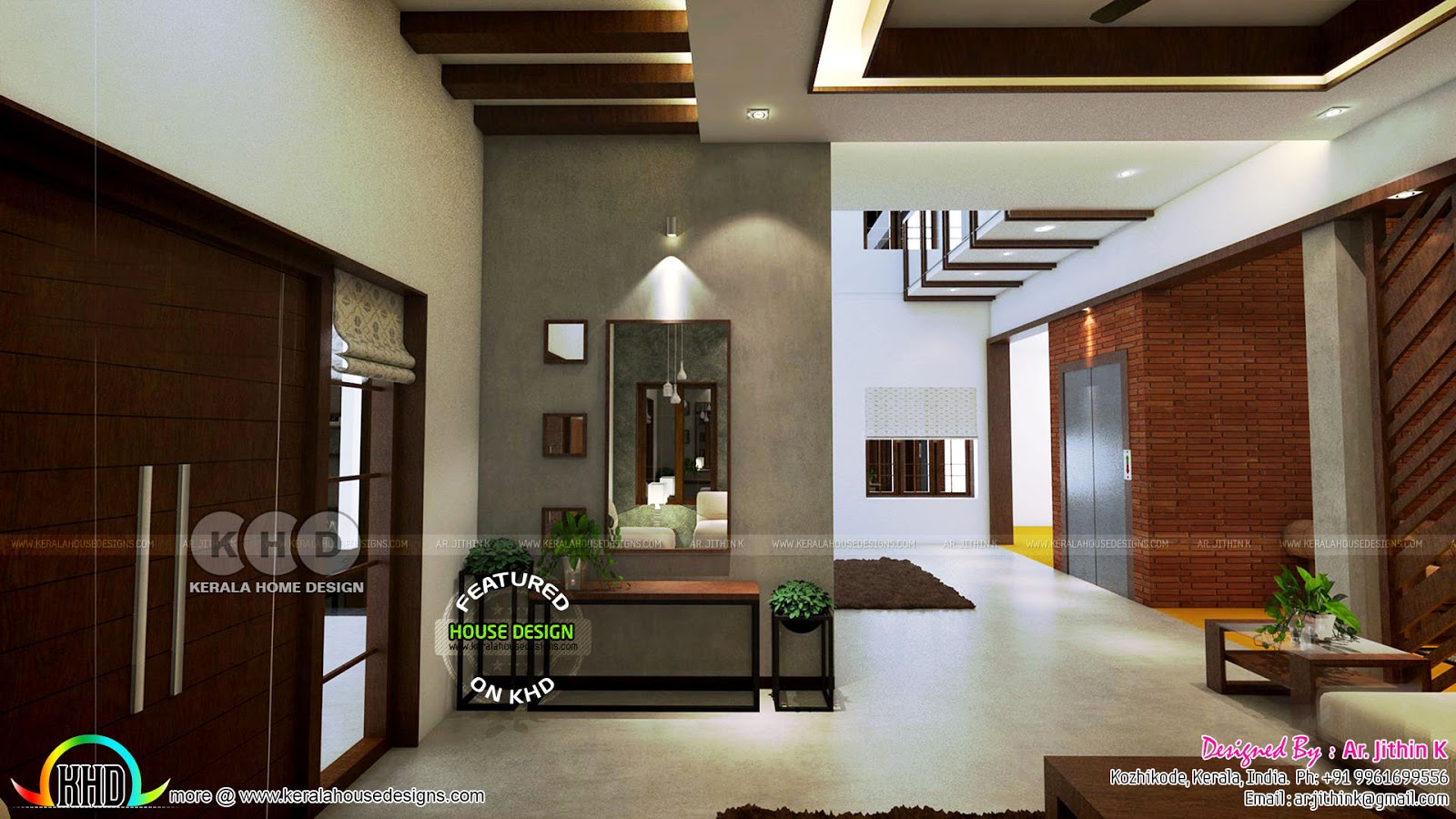 Interior design renderings of 2731 sq-ft house - Kerala Home Design and ...