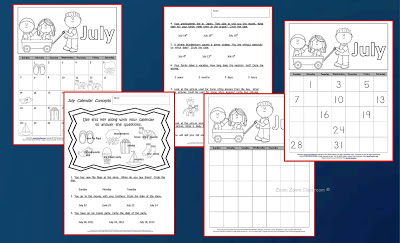 Lessons by Molly: July Calendar Activities That Support Common Core ...