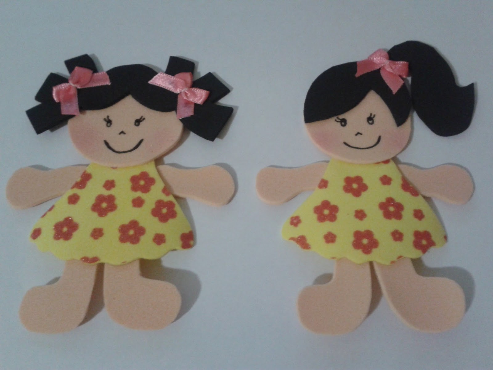 Artes e Decorações de Nanda: Meninas e Meninos em EVA