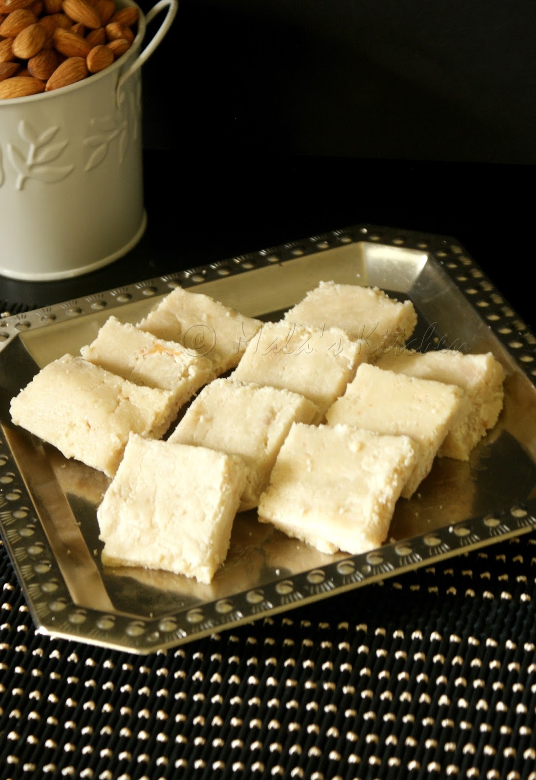 Badam Burfi | Almond Burfi / Fudge - Malas-Kitchen