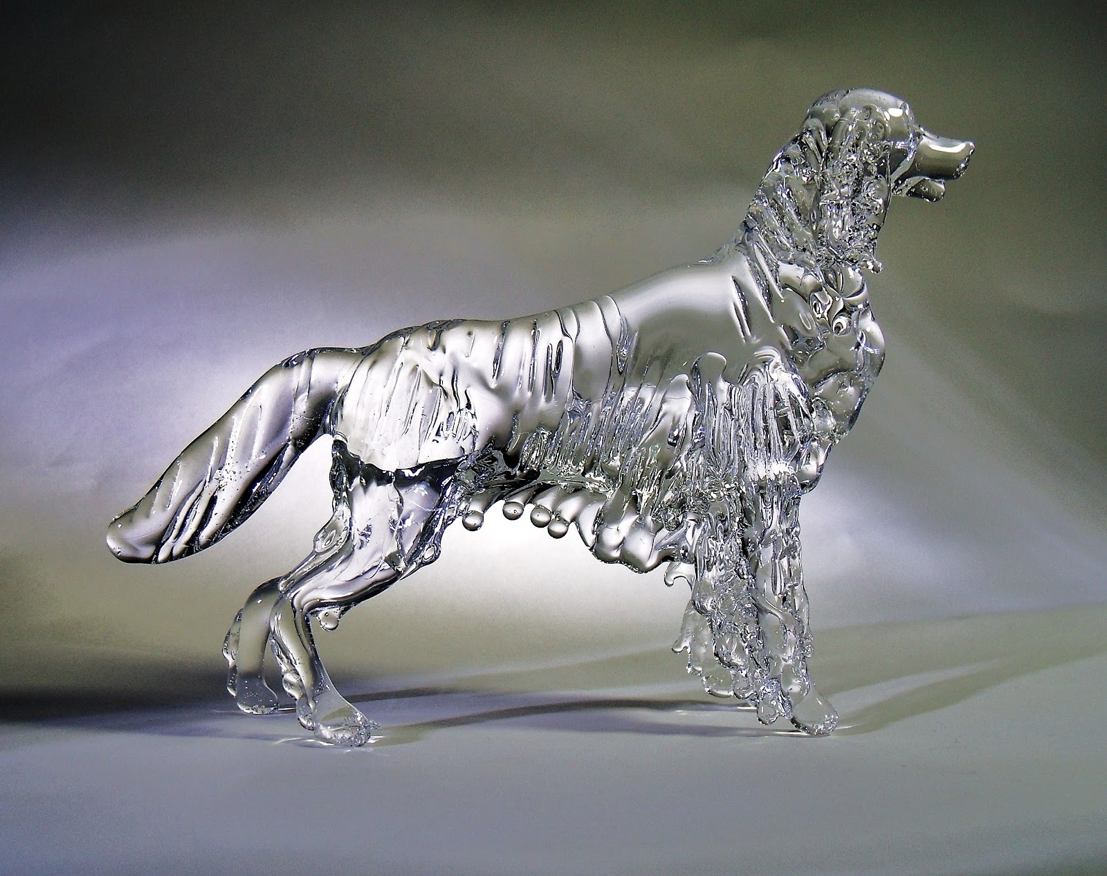 Glassbloggery: A Glass Irish Setter Dog