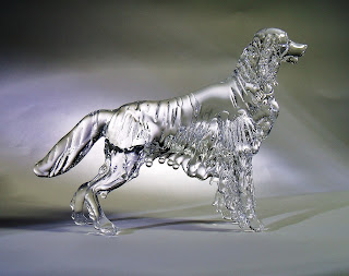 Glassbloggery: A Glass Irish Setter Dog