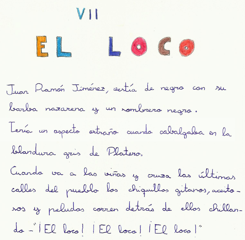 Platero y Nosotros: Capítulo VII: El loco