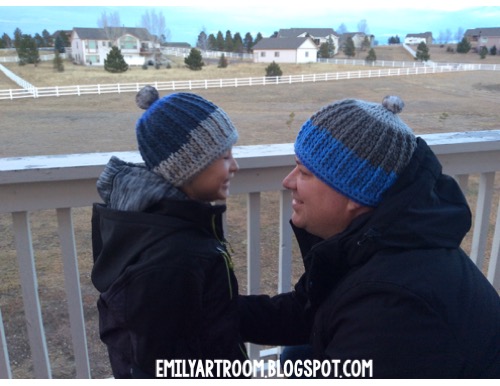 Let it Snow: Daddy & Son Matching Hats | Emily's Art Room