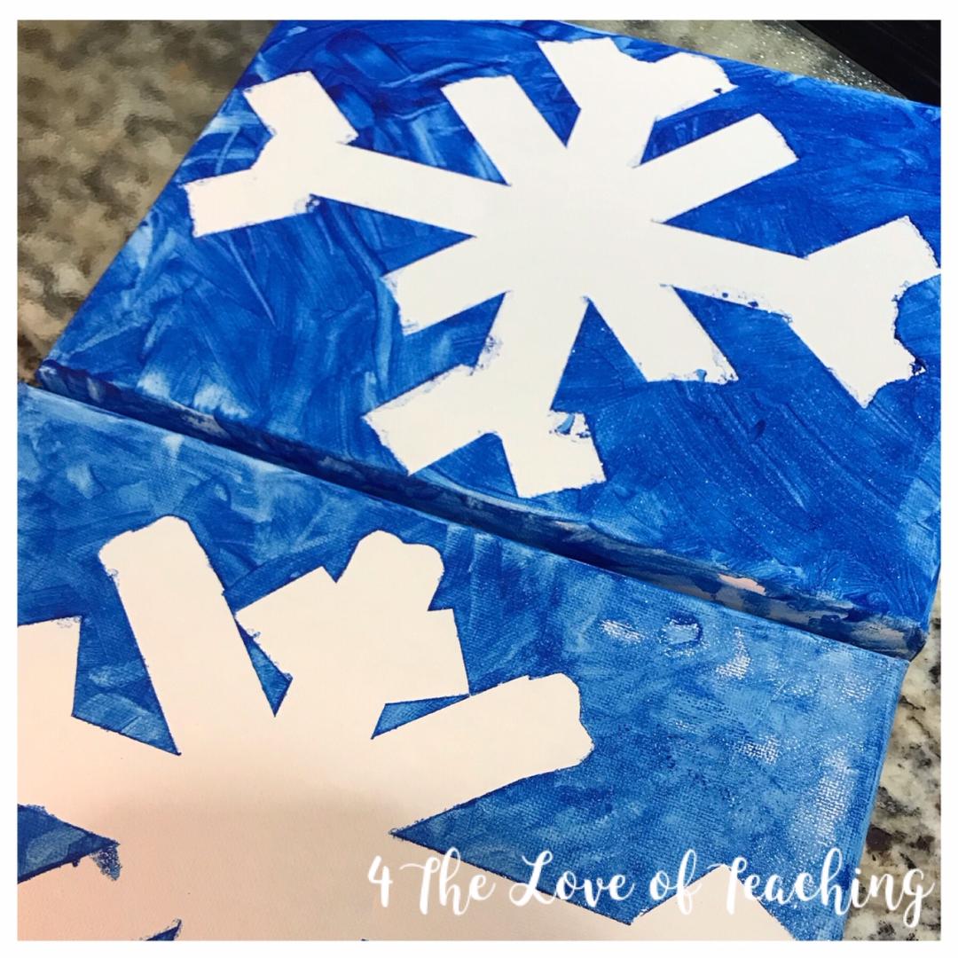 Snowflake Canvas Painting - For the Love of Teaching
