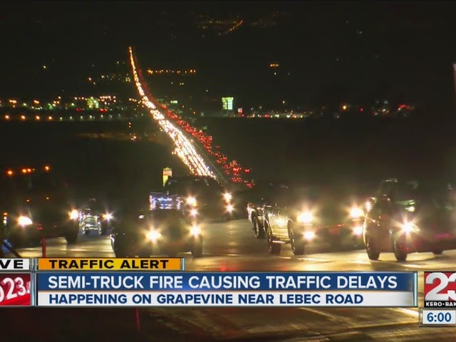 Two Big Rigs Collided in Accident on Interstate 5, in Kern County ...