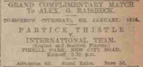 The Partick Thistle Historian: Alex Raisbeck
