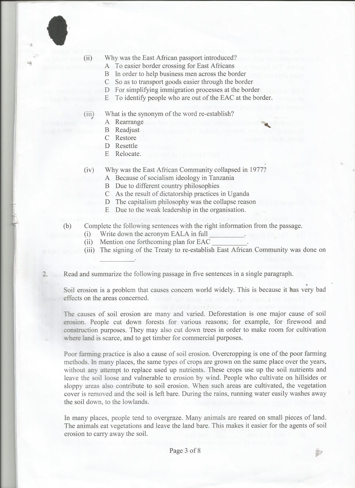 FORM FOUR STUDY NOTES & PAST PAPERS BLOG: ENGLISH LANGUAGE---CSEE ...
