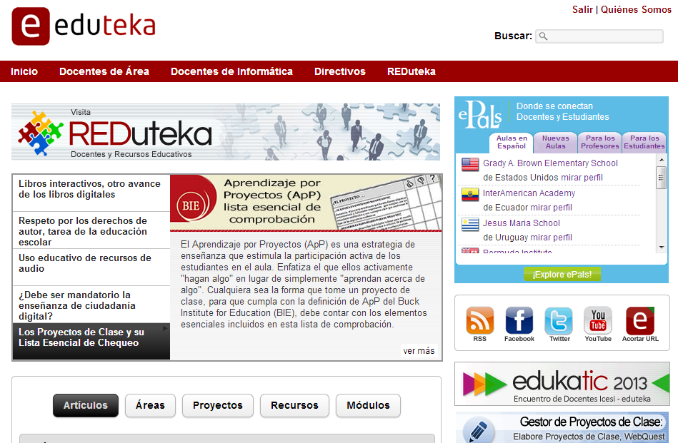 Un Clic a la Educación : Reseña del sitio web: Eduteka