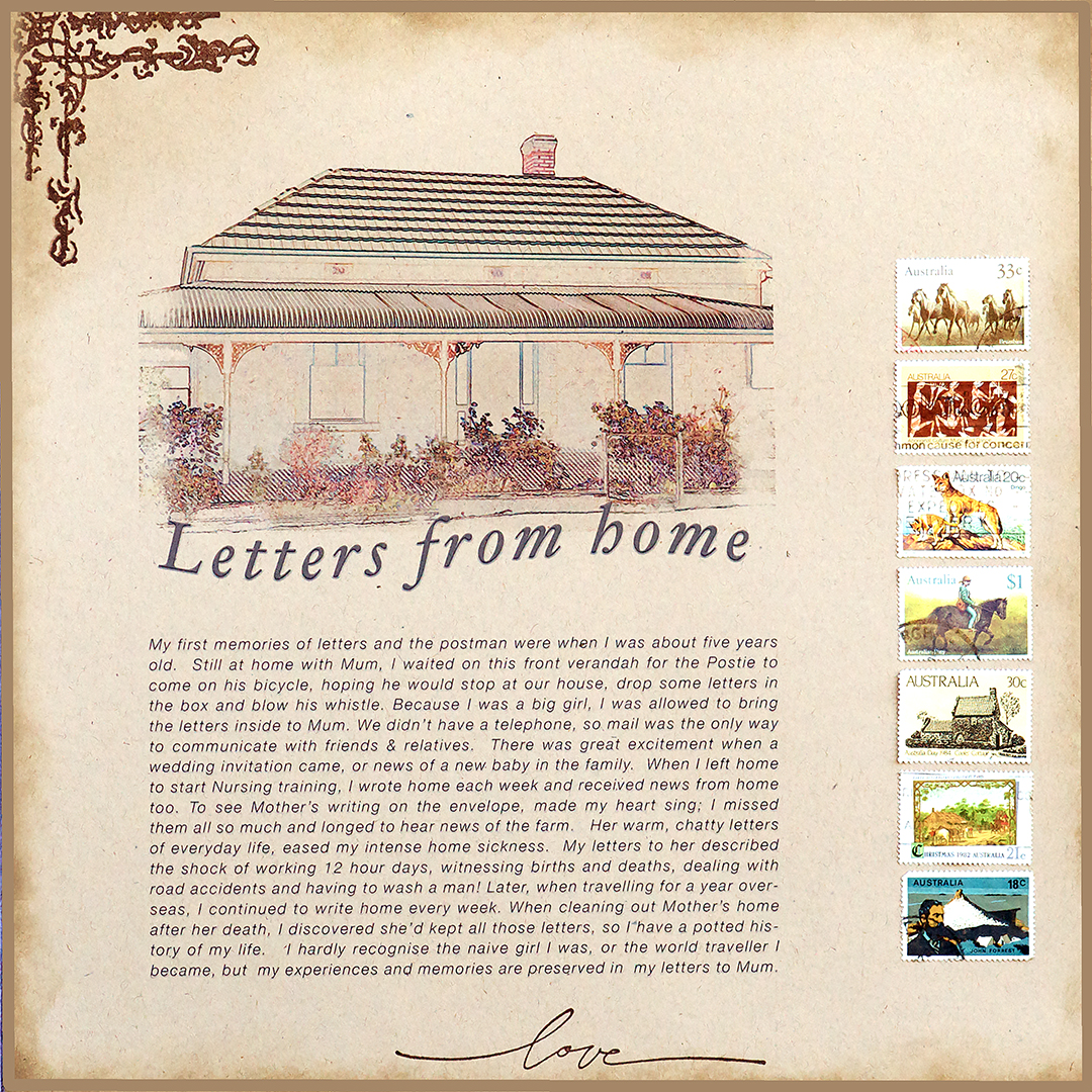 Textures and Tales: Letters from home - Kraft+ Feb Challenge