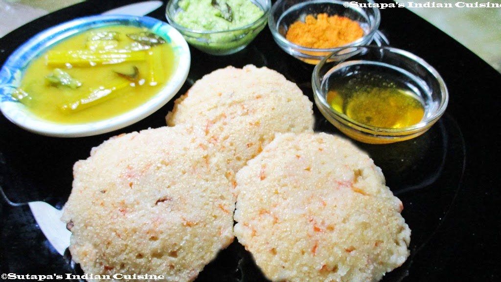 Instant Carrot Cashew Idli