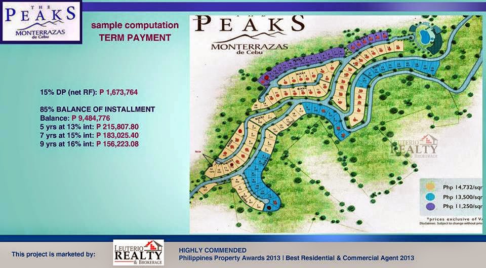 CEBU HOUSE AND LOT FOR SALE: THE PEAKS - MONTERAZZAS (LOT ONLY)