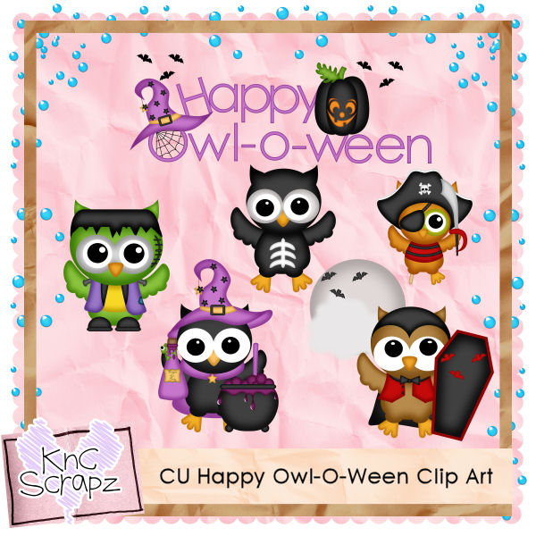KnC Scrapz: CU Happy Owl-O-Ween Clip Art
