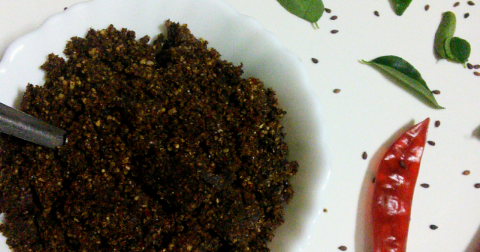 Black sesame seeds (Ellu) idly podi