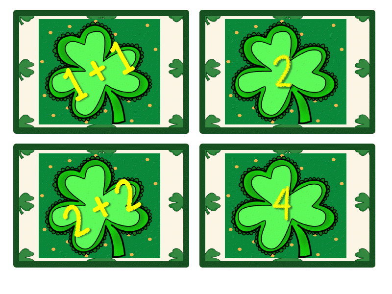First Grade Funtastic: St. Patrick's Day Doubles Addition Equations ...