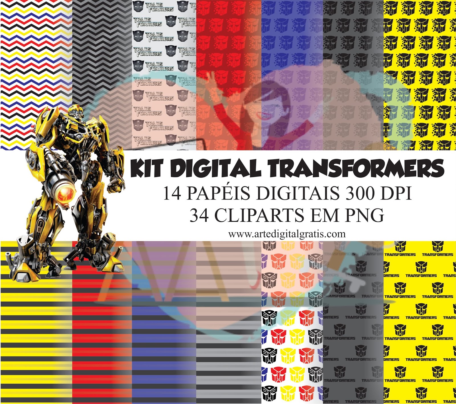 KIT DIGITAL TRANSFORMERS GRÁTIS - Arte Digital Grátis