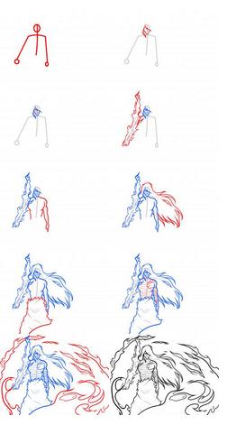 How to Draw Anime Bleach Mugetsu Ichigo | How To Draw Anime
