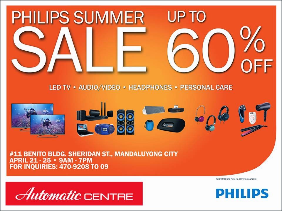 Manila Shopper: Philips Summer SALE at Automatic Center Warehouse ...
