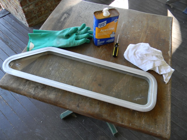 Ericson 25, Oystercatcher: Portlights, Part 6: Re-Caulking the Glass