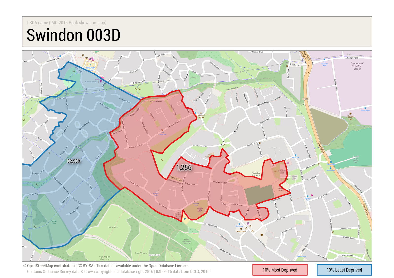 Stats, Maps n Pix: Deprivation and affluence, cheek-by-jowl