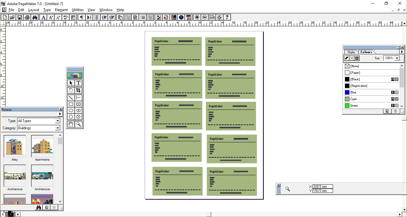 General Coding: PageMaker: Making simple visiting card step-by-step