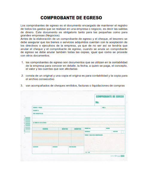 COMPROBANTE DE EGRESO CONCEPTO