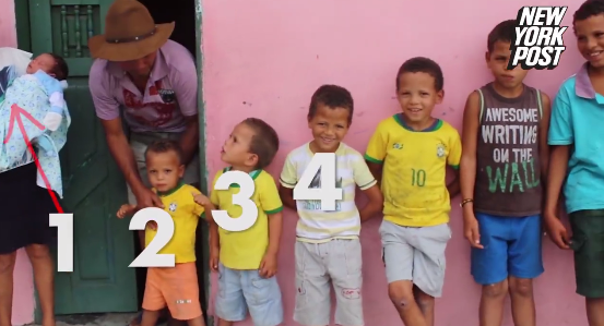 Brazilian couple has 13 sons and won't stop having kids until they have ...