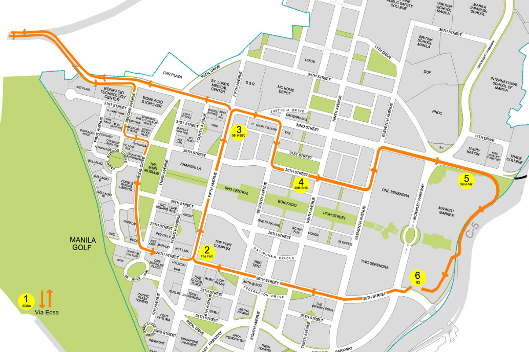 Mako-chanのフィリピンマニラゆらゆらDays: フォートボニファシオ唯一の公共交通機関であるBGCバスに乗ってみた。