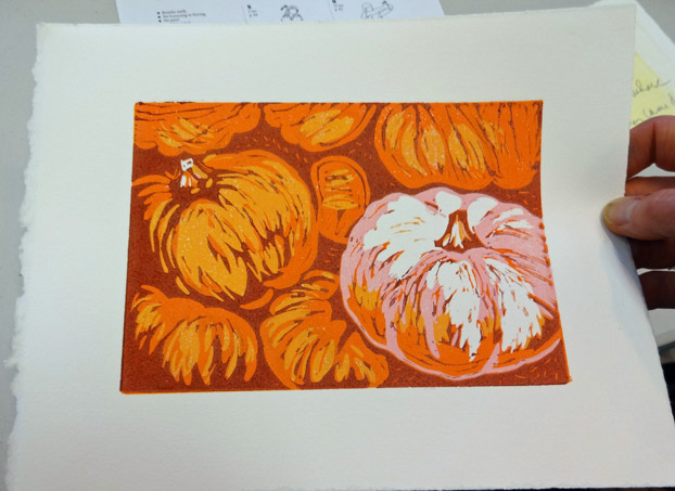Lisa's Art & Musings: Reduction Linocut - Part II