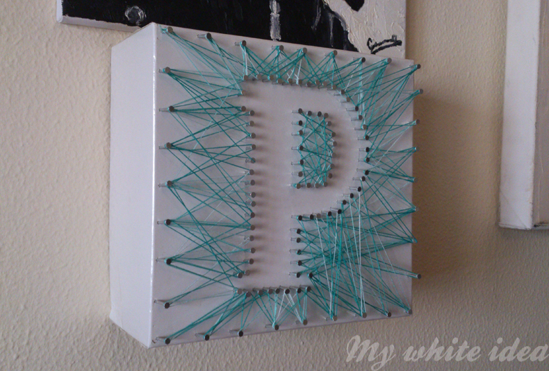 WORD WITH THREAD AND NAILS DIY | MY WHITE IDEA DIY