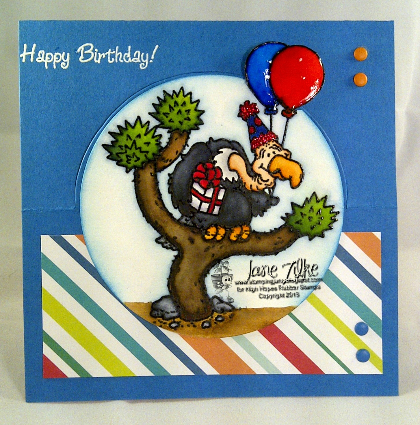 High Hopes Stamps: Birthday Buzzard Stand-Up Card