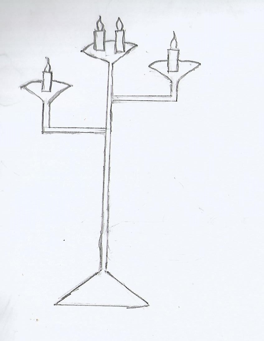 Abiha's Creations : My Sketch of a Candle Stand