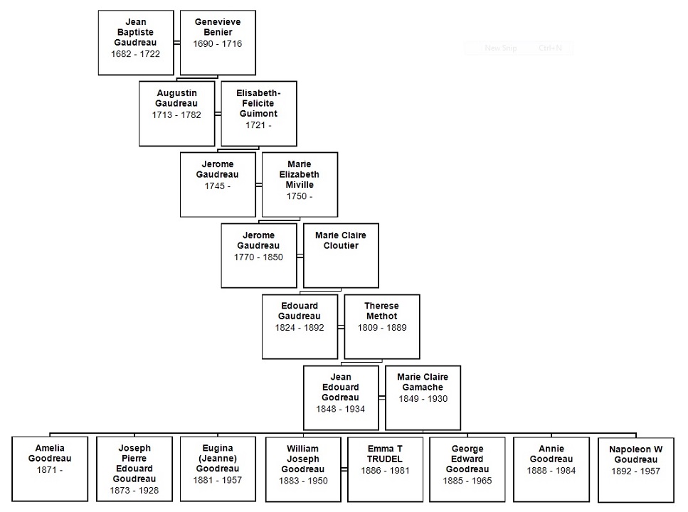 Family Tree Story: Goodreau Family