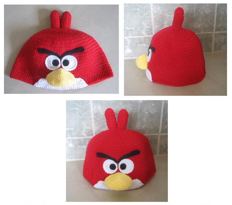 Welcome to TdcCrafts !: Crochet red angry bird hat