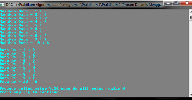 Program Dinamis Menggunakan Array 1 Dimensi - Larik / Array C/C++ ...