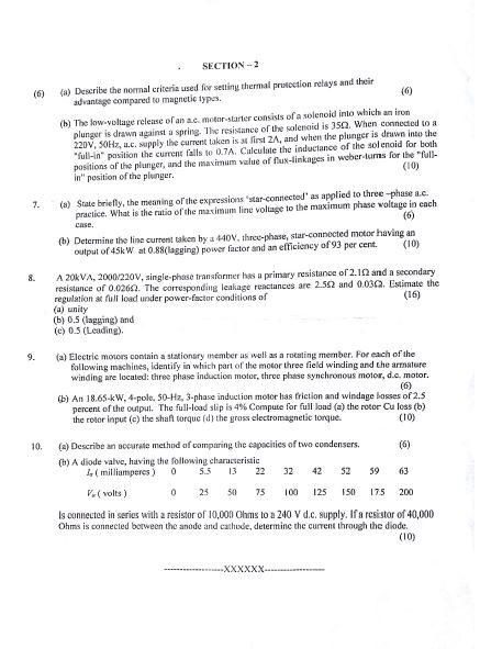Electrical ⚡💡- MEO Class 2 Papers