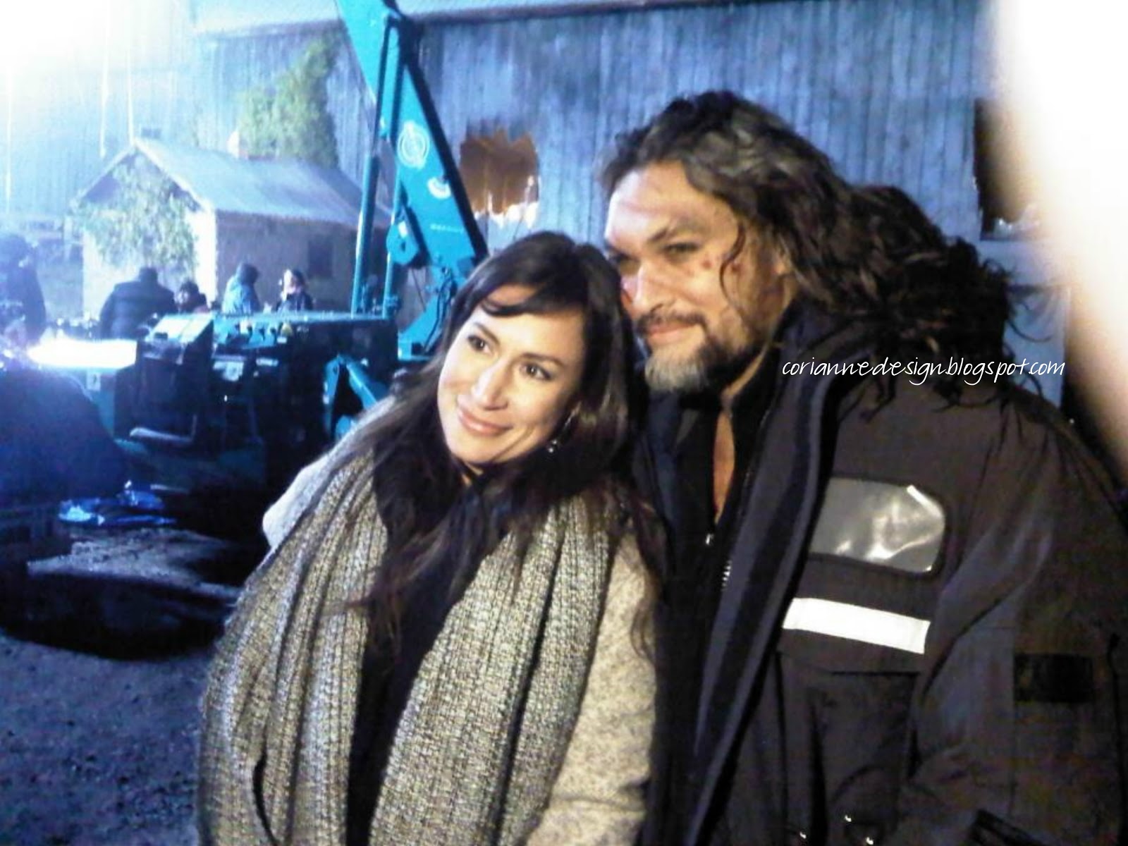 Corianne Design: On the set of "Wolves" with Jason Momoa.....