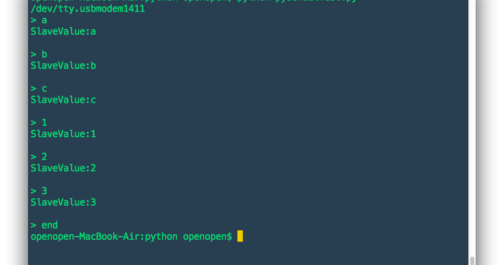 開心開一: [Arduino] serial communication using PySerial (Mac)