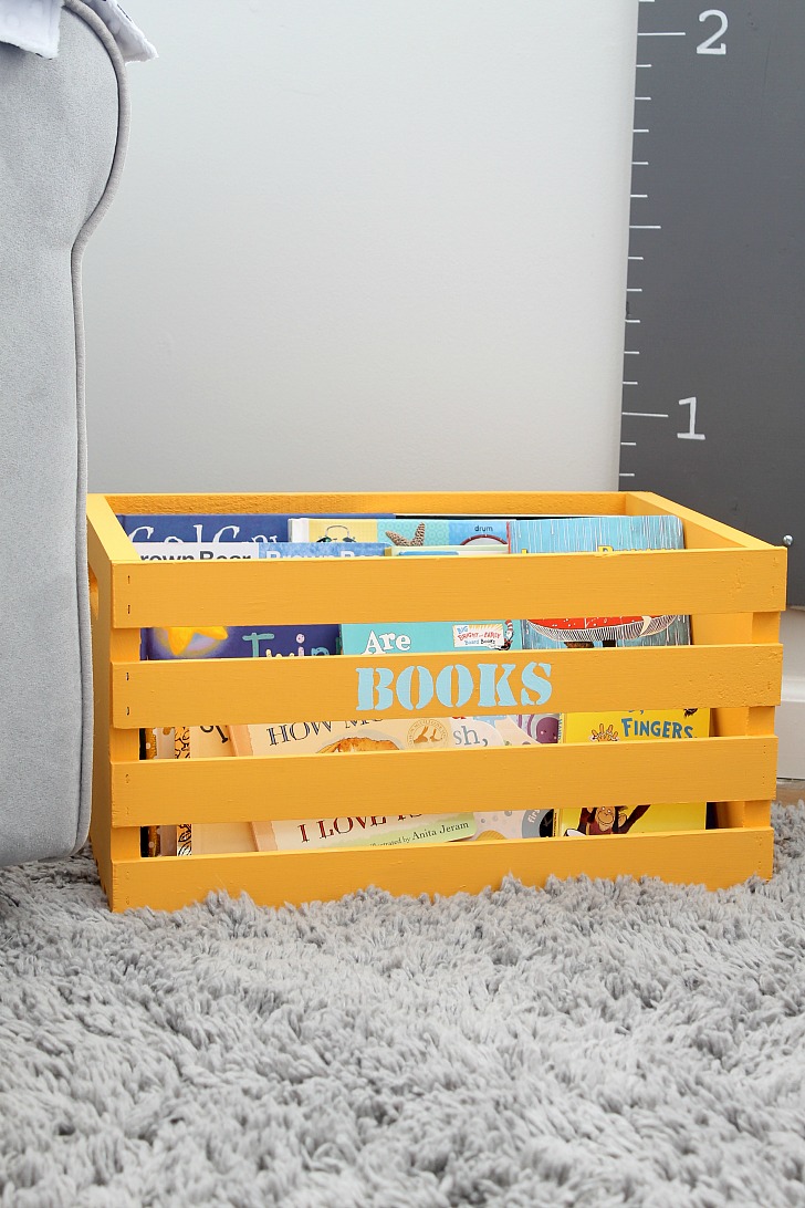DIY Book Storage Crate | The Inspired Hive