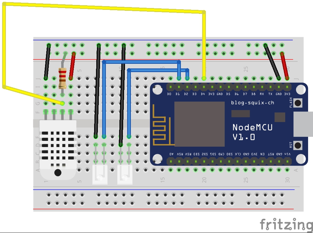 フィル と ザキーさん でしょ Nodemcu Dht22 Esp8266 Wifi Thermometer Humidity
