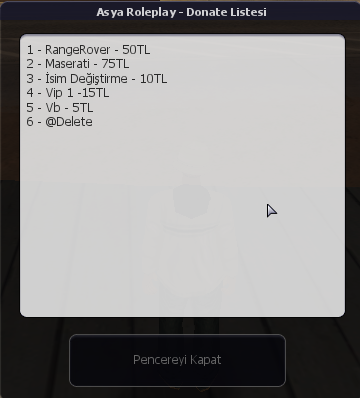 [MTA:SA] RolePlay Donate Paneli - MTA TR SCRİPTLERİ | Multi Theft Auto SC