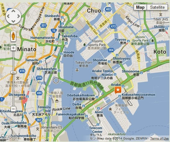 Detail Ariake Tennis Forest Park Tokyo Location Map | Tokyo City Japan ...