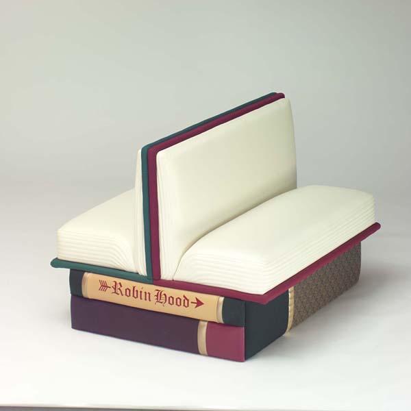 benchsite: A stack of book benches for World Book Day